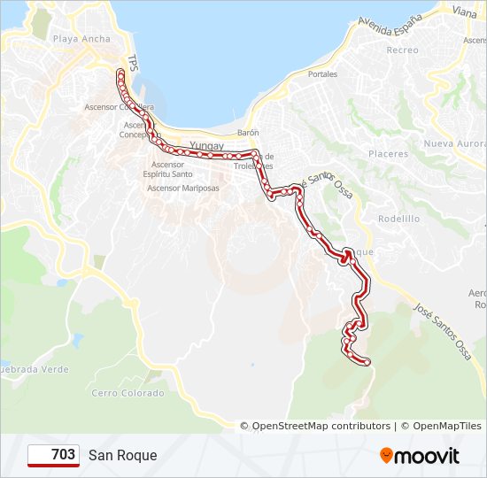 Ruta 703: horarios, paradas y mapas - San Roque (Actualizado)