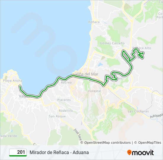 Ruta 201: horarios, paradas y mapas - Aduana (Actualizado)