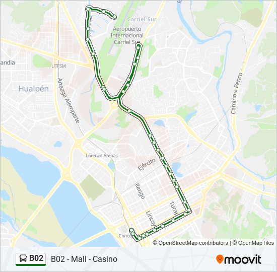 Ruta b02: horarios, paradas y mapas - B02 - Mall - Casino (Actualizado)