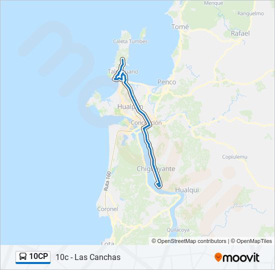 Ruta 10cp: horarios, paradas y mapas - 10c - Las Canchas (Actualizado)