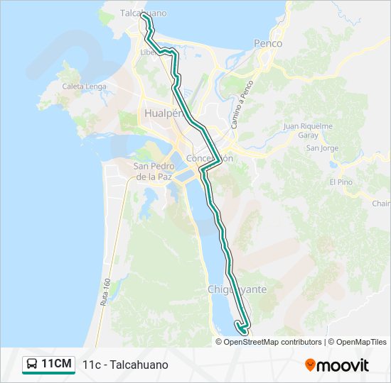 Ruta 11CM: horarios, paradas y mapas - 11c - Talcahuano (Actualizado)