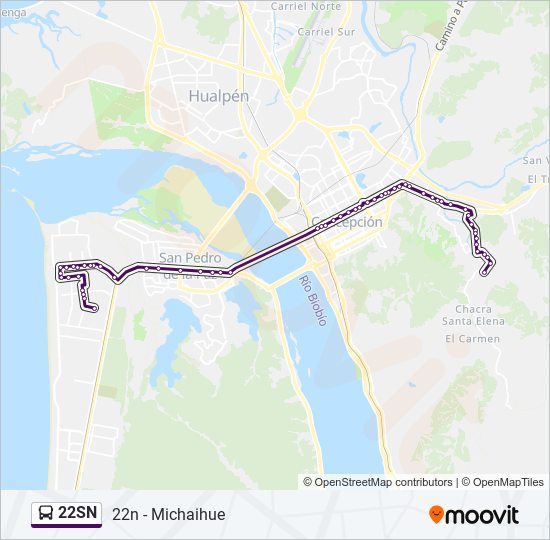 Ruta 22sn: horarios, paradas y mapas - 22n - Michaihue (Actualizado)
