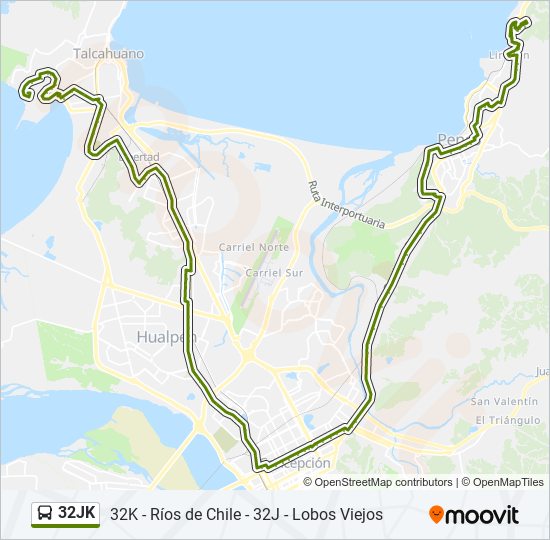 Ruta 32jk: horarios, paradas y mapas - 32k - Ríos De Chile (Actualizado)