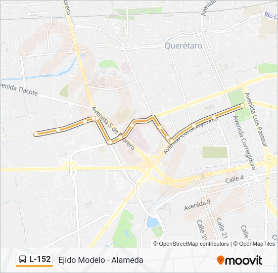 Ruta L152: horarios, paradas y mapas - Ejido Modelo (Actualizado)