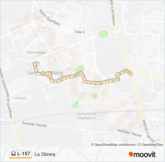 L157 Route: Schedules, Stops & Maps - La Obrera (Updated)