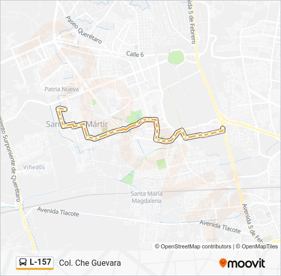 L157 Route: Schedules, Stops & Maps - Col. Che Guevara (Updated)
