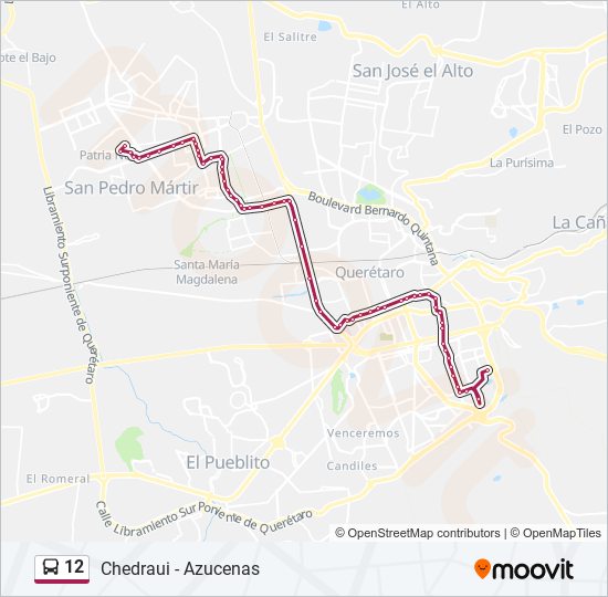 Ruta 12: horarios, paradas y mapas - Chedraui (Actualizado)