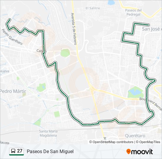 Ruta 27: horarios, paradas y mapas - Paseos De San Miguel (Actualizado)