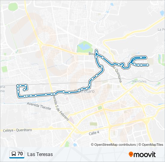 Ruta 70: horarios, paradas y mapas - Las Teresas (Actualizado)