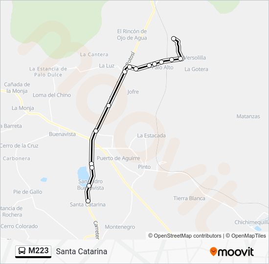 Ruta M223: horarios, paradas y mapas - Santa Catarina (Actualizado)