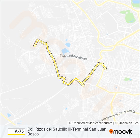 a75 Route: Schedules, Stops & Maps - Col. Rizos Del Saucillo Iii ...