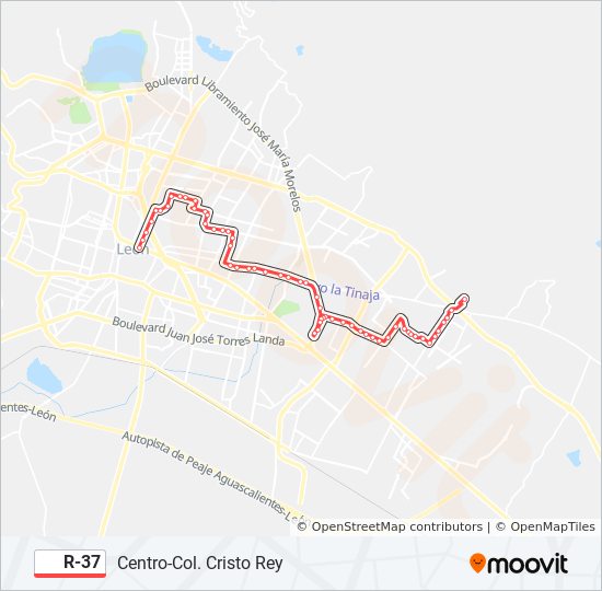 r37 Route: Schedules, Stops & Maps - Centro-Col. Cristo Rey (Updated)