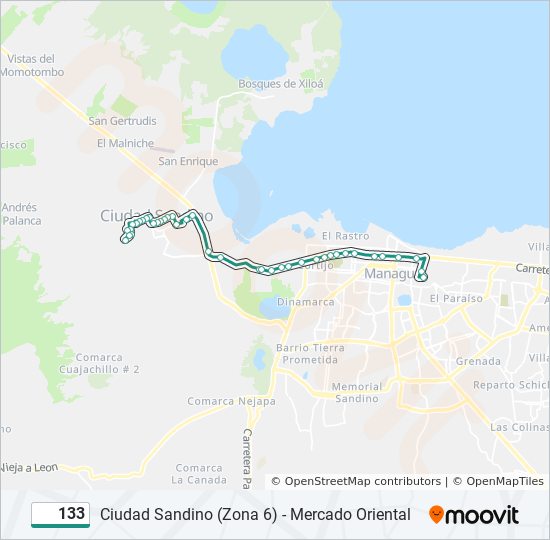 Ruta 133: horarios, paradas y mapas - Mercado Oriental (Actualizado)