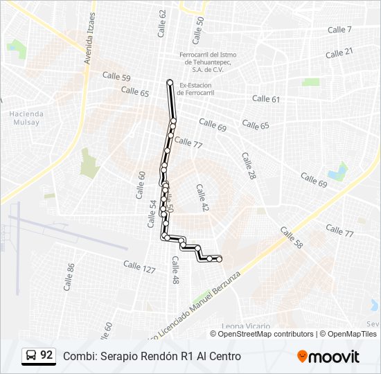Ruta 92: horarios, paradas y mapas - Combi: Serapio Rendón R1 Al Centro ...