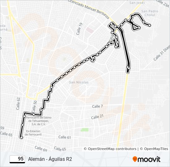 Ruta 95: horarios, paradas y mapas - Alemán - Águilas R2 (Actualizado)