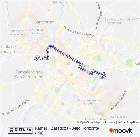 ruta 3a Route: Schedules, Stops & Maps - Ramal 1 Zaragoza - Bello ...