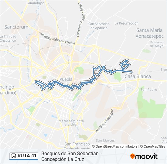 Ruta 41: horarios, paradas y mapas - Ramal 3, Bosques De San Sebastián ...