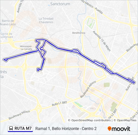 ruta m7 Route: Schedules, Stops & Maps - Ramal 1, Bello Horizonte ...