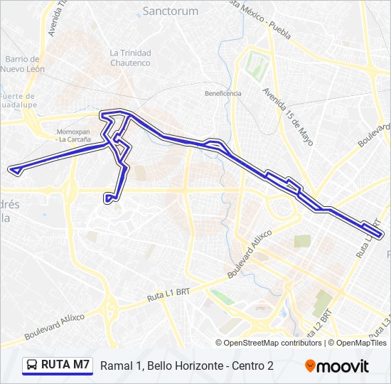 Ruta m7: horarios, paradas y mapas - Ramal 1, Bello Horizonte - Centro ...