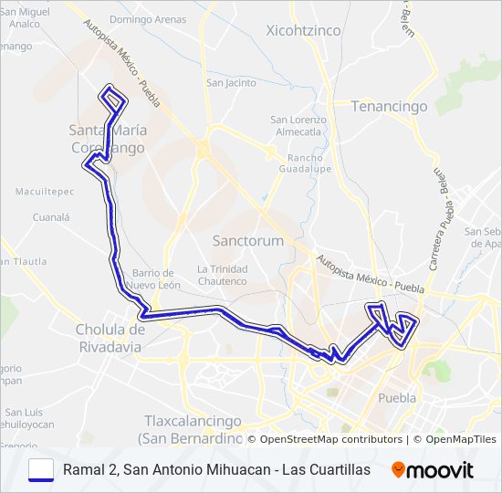 ruta s11 Route: Schedules, Stops & Maps - Ramal 2, San Antonio Mihuacan ...