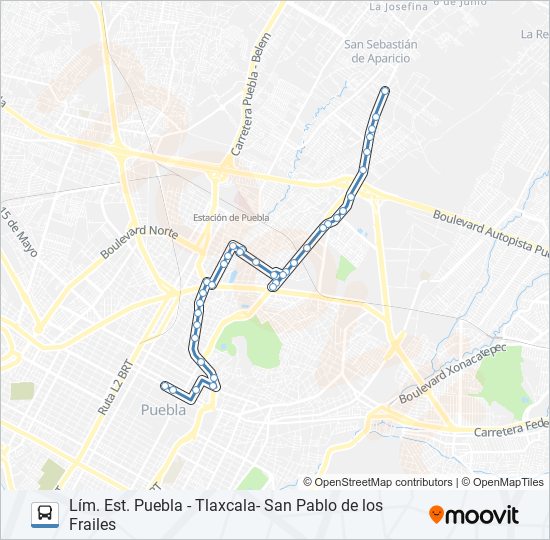 Ruta la josefina: horarios, paradas y mapas - Ramal 1 Lím. Est. Pue ...