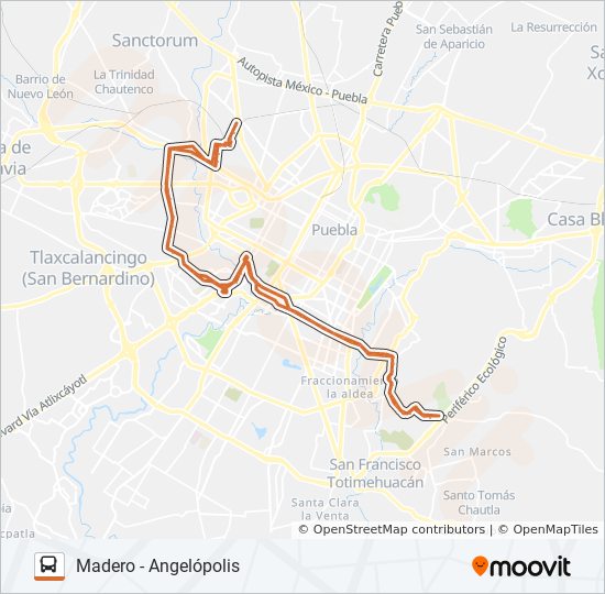 Ruta cree madero: horarios, paradas y mapas - Ramal Madero- Angelópolis ...