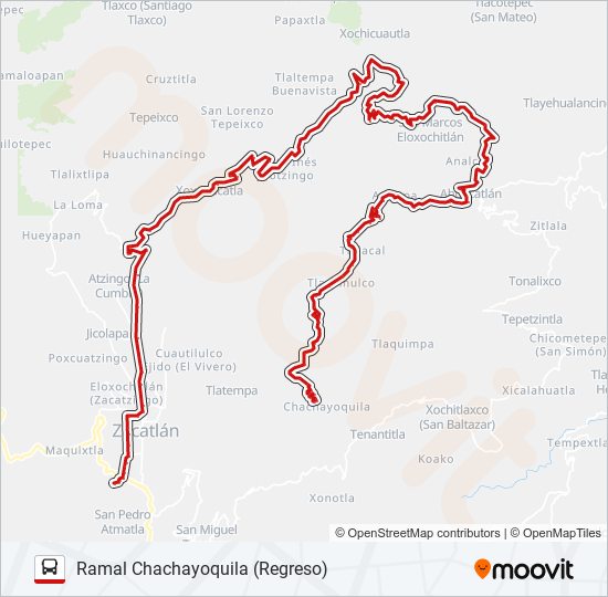 Ruta linea zacapoaxtla: horarios, paradas y mapas - Ramal Chachayoquila ...