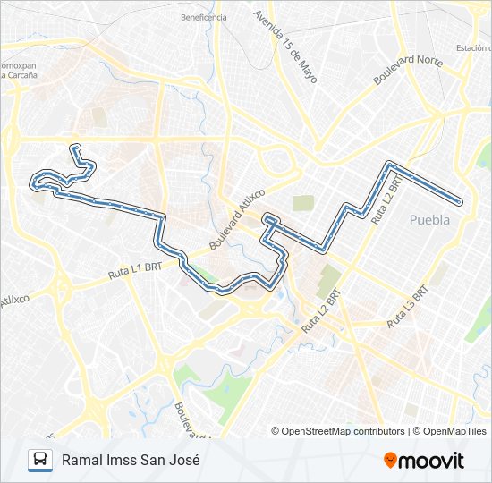 Ruta 29a: horarios, paradas y mapas - Ramal Imss San José (Actualizado)