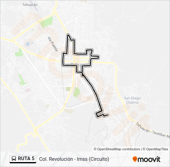 Ruta 5: horarios, paradas y mapas - Col. Revolución - Imss (Circuito ...