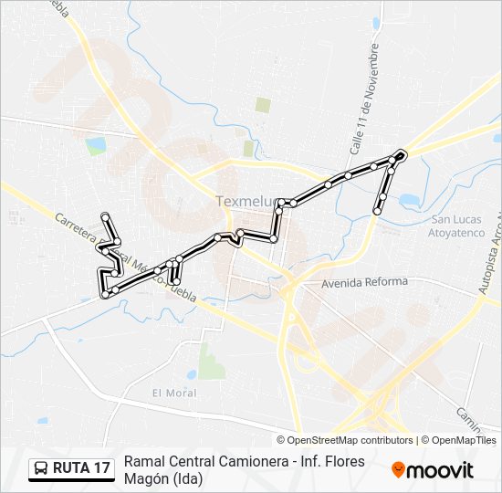 Ruta 17: horarios, paradas y mapas - Ramal Central Camionera - Inf ...