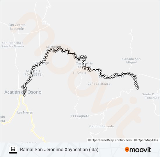 Ruta acatlán: horarios, paradas y mapas - Ramal San Jeronimo Xayacatlán ...
