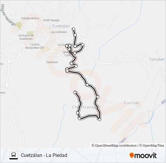 Ruta cuetzálan: horarios, paradas y mapas - Ramal Cuetzalan ...