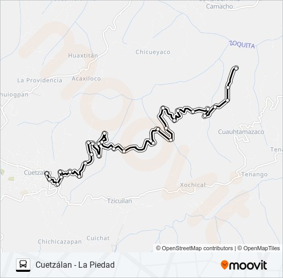 Ruta cuetzálan: horarios, paradas y mapas - Ramal Cuetzalan Seocotijkac ...