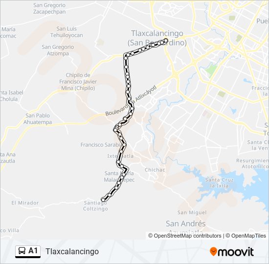 a1 Route: Schedules, Stops & Maps - Tlaxcalancingo (Updated)