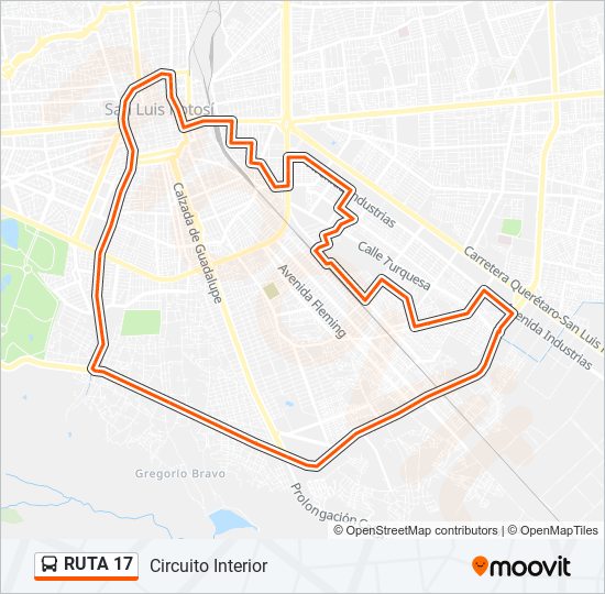 Ruta 17: horarios, paradas y mapas - Circuito Interior (Actualizado)