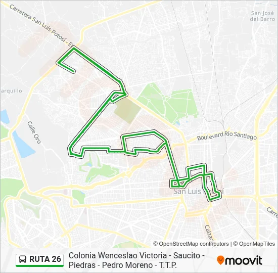 Ruta 26: horarios, paradas y mapas - Colonia Wenceslao Victoria ...