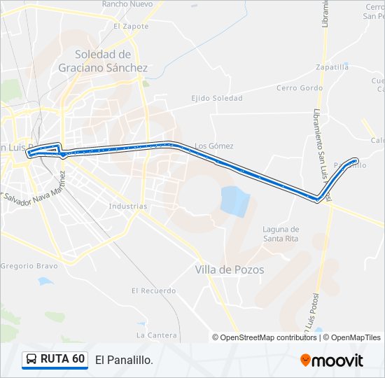 Ruta 60: horarios, paradas y mapas - El Panalillo. (Actualizado)