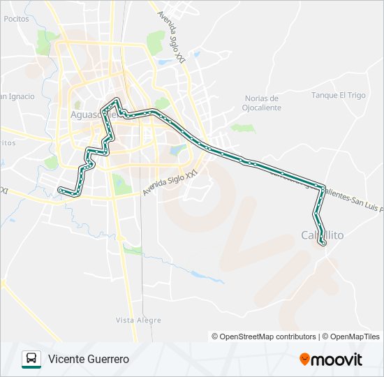 Ruta 46: horarios, paradas y mapas - Vicente Guerrero (Actualizado)