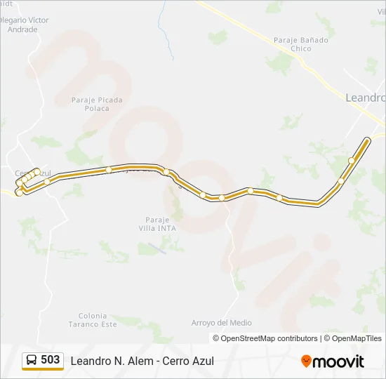Ruta 503: horarios, paradas y mapas - Cerro Azul (Actualizado)