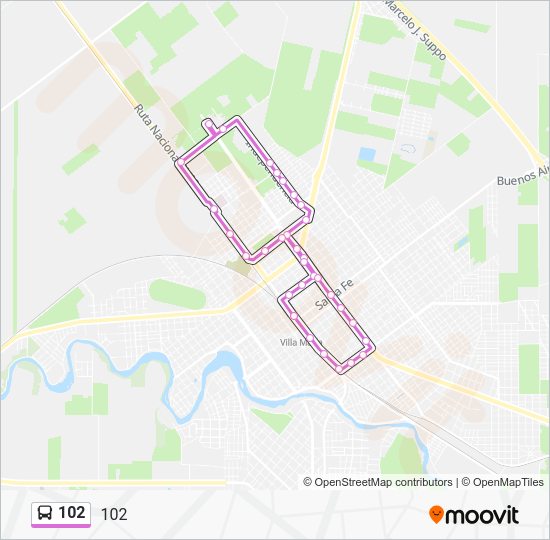 Ruta 102: horarios, paradas y mapas - 102 (Actualizado)