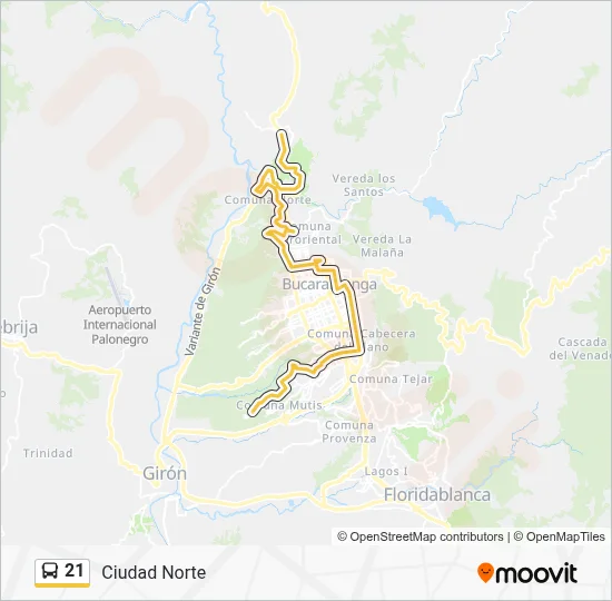 21 Route: Schedules, Stops & Maps - Estoraques (Updated)