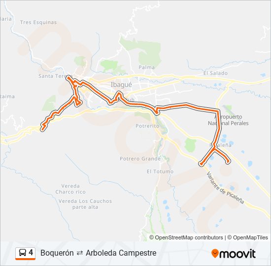 Ruta 4: horarios, paradas y mapas - Arboleda Campestre (Actualizado)