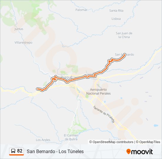 Ruta 82: horarios, paradas y mapas - San Bernardo - Los Túneles ...