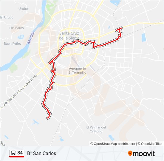 Ruta 84: horarios, paradas y mapas - B° San Carlos (Actualizado)
