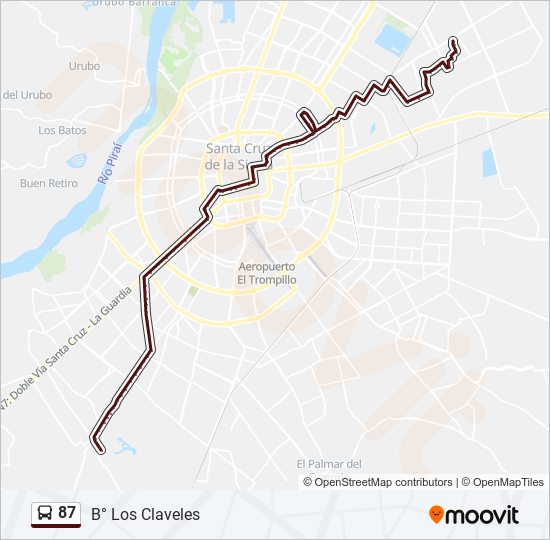 Ruta 87: horarios, paradas y mapas - B° Los Claveles (Actualizado)