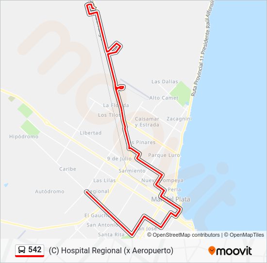542 Route: Schedules, Stops & Maps - (C) Hospital Regional (x ...
