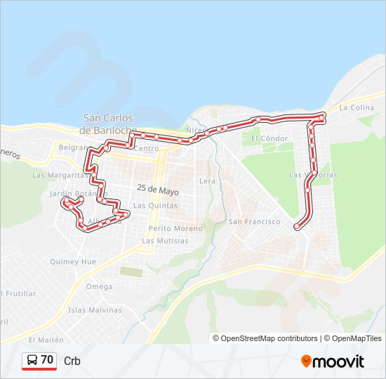 Ruta 70: horarios, paradas y mapas - Crb (Actualizado)