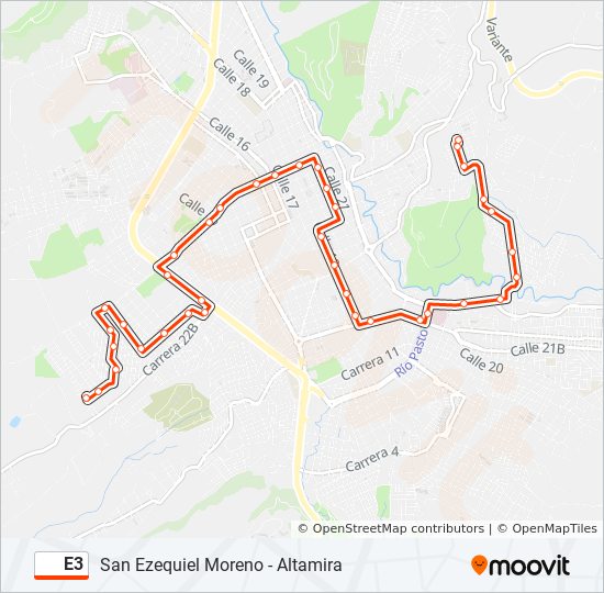 Ruta e3: horarios, paradas y mapas - San Ezequiel Moreno - Altamira ...