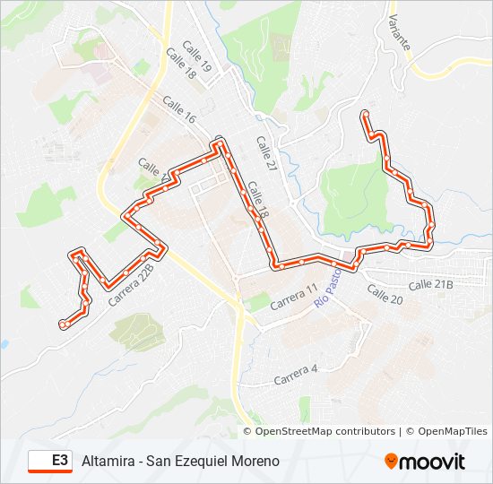 Ruta e3: horarios, paradas y mapas - Altamira - San Ezequiel Moreno ...