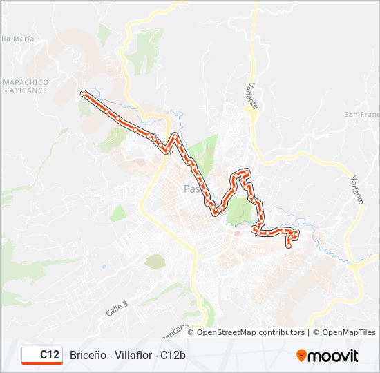 Ruta c12: horarios, paradas y mapas - Briceño - Villaflor - C12b ...